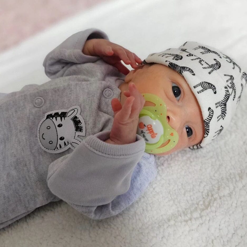 Round Hat, Little Zebras, Premium 100% Organic Cotton Hat Tiny & Small